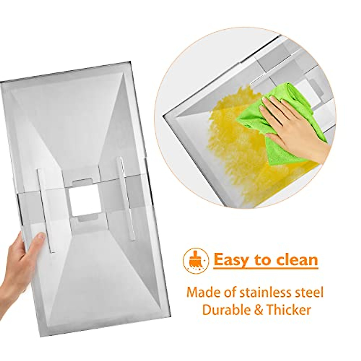 DGB390SNP-D 104-04013 Drip Pan Grease Tray Catch Pan Grill Replacement Parts for Dyna Glo Grill DGB390CNP DGB390SNP Parts Landmann Grill Parts 42170 Backyard Grill Chef Grease Pan Adjustable Drip Tray