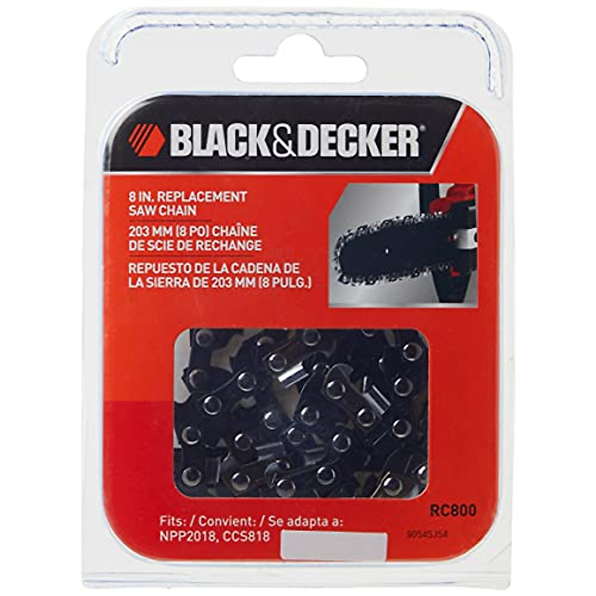 BLACK+DECKER RC800 8-Inch Saw Chain for CCS818 and NPP2018