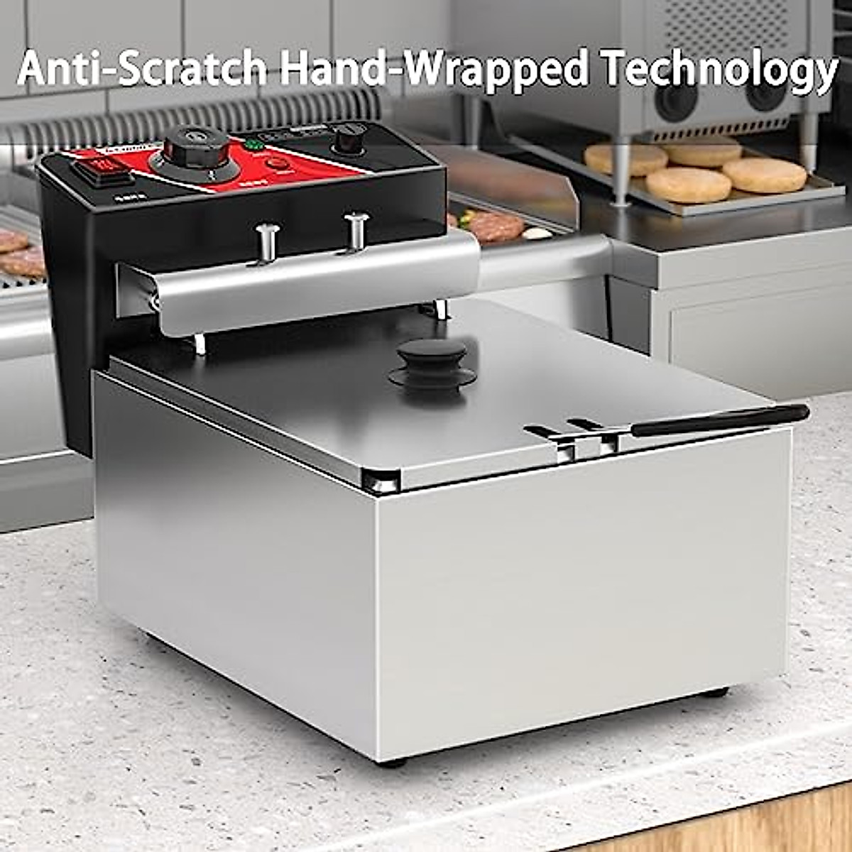 Commercial Deep Fryers, Electric Deep Fryer, Detachable Large Capacity Stainless Steel Electric Oil Fryer with Temperature Control, for Restaurant Home Kitchen (Color : 20L)