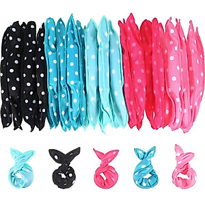 Bememo 40 Pieces Hair Rollers Soft Sleep Foam Tousle Curlers Rag Curlers for Hair Styling Tools Heatless Pillow Sponge to Sleep in DIY Tousle Curler Rollers Sponge(Dot,Color Set 1)