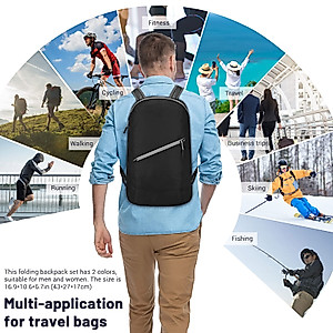 BELEFU 2Pcs Small Packable Backpack Foldable, Lightweight Hiking Camping Travel Backpack for Men Women, Ultralight Portable Day Pack (Color 2)