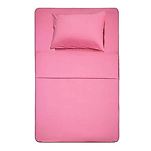 Best Season 3 Piece Bed Sheet Set (Twin,Peach Pink) 1 Flat Sheet,1 Fitted Sheet and 1 Pillow Cases,100% Brushed Microfiber 1800 Luxury Bedding,Deep Pockets,Extra Soft & Fade Resistant