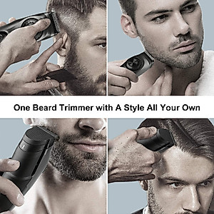 GAERUO Beard Trimmer for Men, Precision Adjustable Trimmer, 38 Length Level Detail Trimmer Hair Clippers, Fast USB Cordless Rechargeable Mens Trimmer Grooming Kit for Body Face Mustache Hair