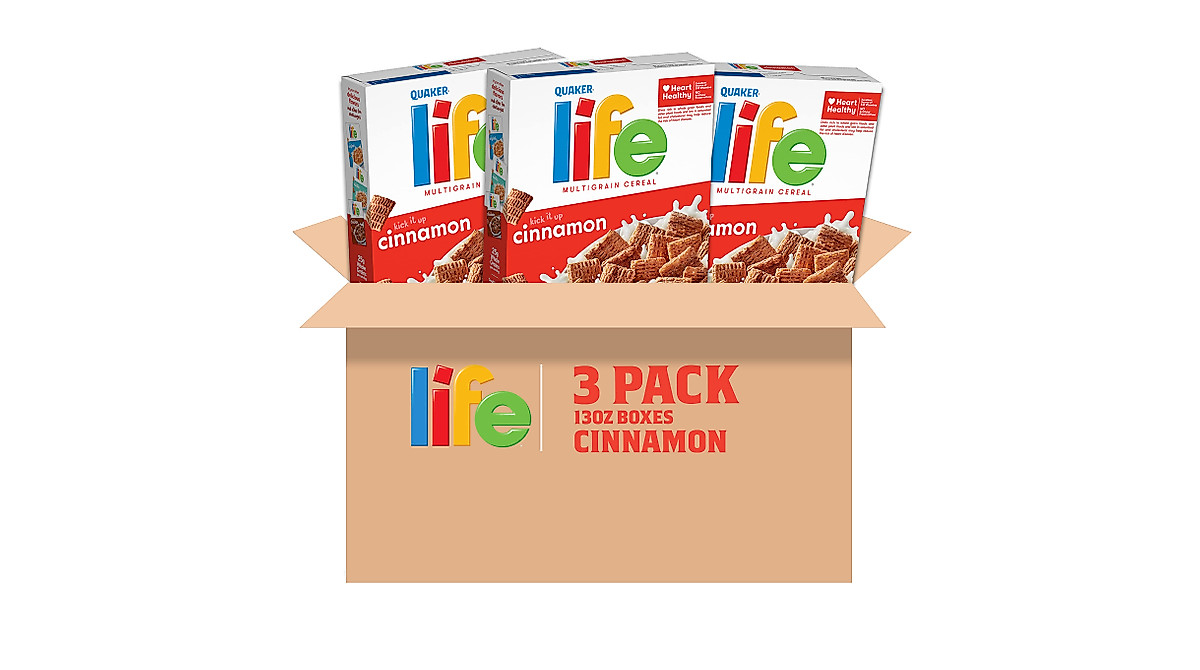 Life Cinnamon Breakfast Cereal - 3 Pack for Healthy Mornings