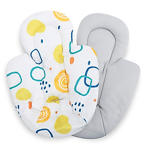 Infant Insert Compatible with 4Moms MamaRoo and RockaRoo Swing, Plush Soft Fabric Reverses to Breathable Cool Mesh, Newborn Insert with Head and Body Support