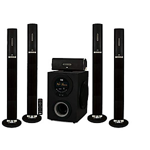 Acoustic Audio by Goldwood AAT3002 Tower 5.1 Home Theater Bluetooth Speaker System with 8" Powered Subwoofer