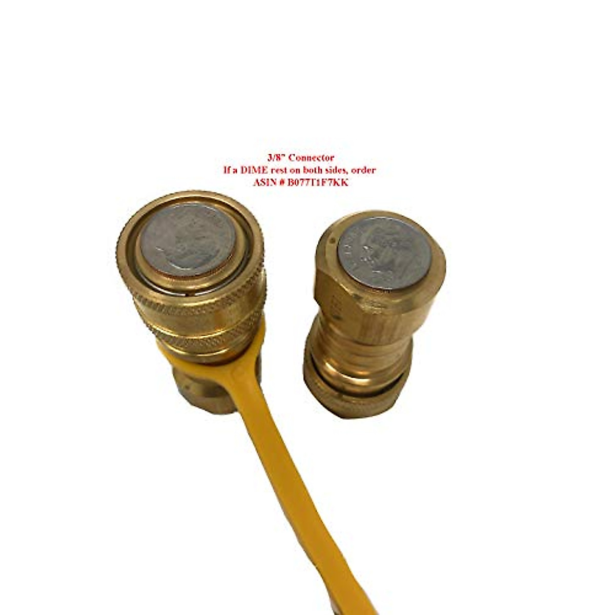 3/8 Inch Natural Gas Quick Connector Brass Propane Adapter Fittings for LP Gas Propane Hose Quick Disconnect [2660] Solid Brass 1/2 PSIG Pressure 50 000 BTU Hour Capacity Input 3/8 Insert