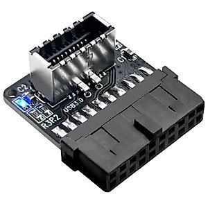 Mainboard Internal USB 3.0 (3.1 Gen 2) 19PIN Header to Type-E Key-A 20 Pin USB 3.1 Front Panel Socket Adapter for Type C Panel Mount Header