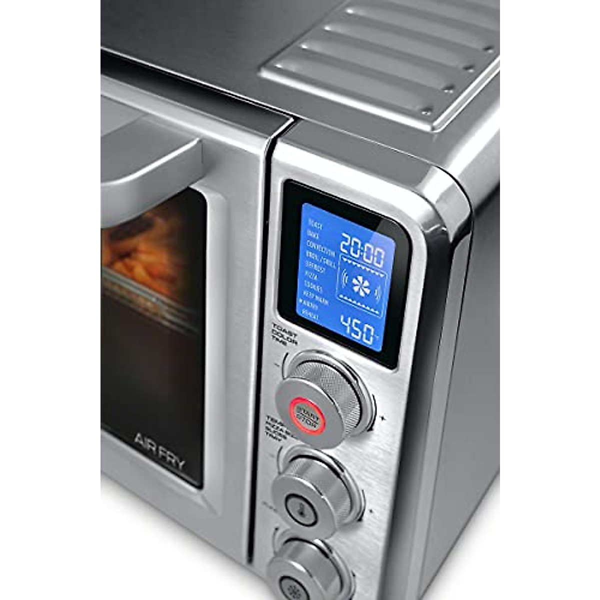 De'Longhi EO241264M 10-in-1 Digital AirFryer ,True Convection Toaster Oven with internal light, Grills, Broils, Bakes, Roasts, Reheats, preset for Cookie & Pizza, 1800-Watts, Stainless Steel, XL 24L