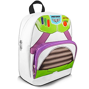 Disney Buzz Lightyear Mini Backpack for Women - 10” Canvas Toy Story Backpack with Front Pocket Plus Bookmark | Buzz Lightyear Backpack Purse Bundle