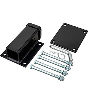 Geksion Bolt-on RV Bumper Hitch Receiver Adapter for 4-4.5'' Beams，2'' Receiver Opening, Trailer Rear Bumper for Camper Bike Racks Cargo Carriers