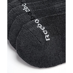 Reebok Men's Quarter Socks - 12 Pack Performance Cushion Comfort Socks - Breathable Athletic Ankle Socks for Men (6-12.5), Size 6-12.5, All Grey