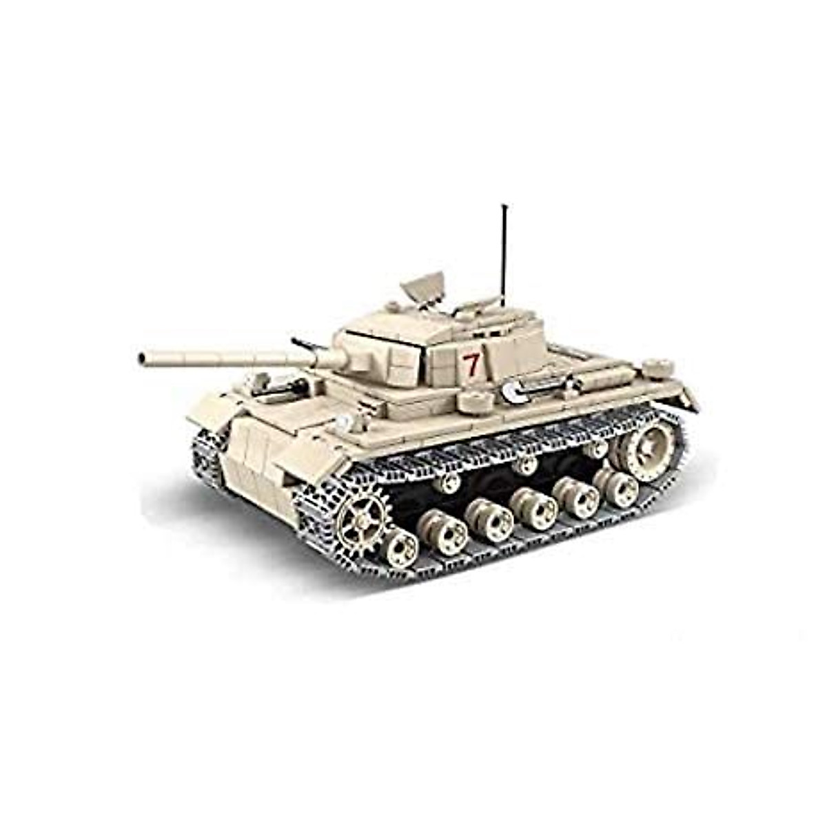 General Jim's Army Toys - World War 2 Tank Building Kit - World War 2 German Army Panzer III Battle Tank - Military Model Brick Building Toy Set Comes with Weapons