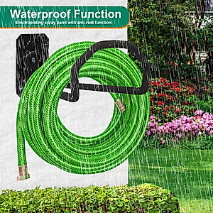 PeoMev 2pcs Heavy Duty Hose Hanger Wall Mount Water Hose Holders for Outside, Sturdy Hose Stand for Garden Hose Storage and Extension Cords (2pcs)