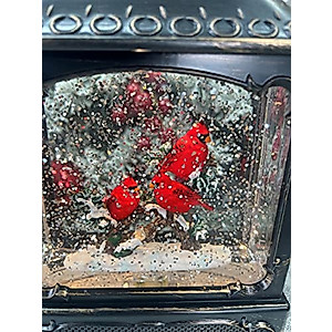 Cardinals Rectangular Snow Lantern