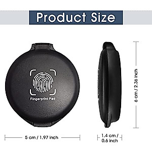 Fingerprint Ink Pad (Pack of 2) - Thumbprint Ink Pad for Notary Supplies Identification Security ID Fingerprint Cards Law Enforcement Fingerprint kit Black Ink pad Stamp pad huella dactilar