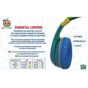 eKids Cocomelon Wired Headphones for School, Home or Travel, Includes Share Port