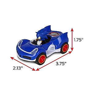 NKOK Sonic The Hedgehog All-Stars Racing Transformed Pull Back Racer - Sonic; No Batteries Required; Pull Back, Let go, and Watch Sonic Race