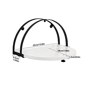 Petrala White Nightstand, Mini Simple Floating Nightstand Modern Minimalist Wall Mount Shelf for Bedroom Decor Sturdy Small Storage Rack Foldable Bedside Table for Bedroom Living Room Study Room