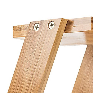 TiTa-Dong Bamboo Plant Stand,3-Tier Flower Stand Succulents Plant Landing Bonsai Shelf for Home Balcony Decor - 7" x 3.6" x 9.8"