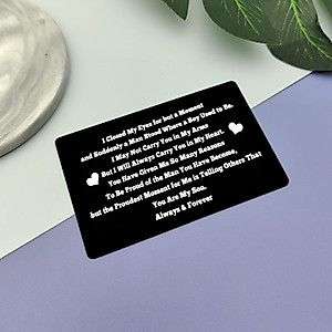 Son Metal Wallet Insert Card Son Gift from Mom to My Son Inspirational Card Son Birthday Gift Encouragement Gift Engraved Wallet Card Inserts Thanksgiving Day Christmas Wedding Gift Mom to Son Gift