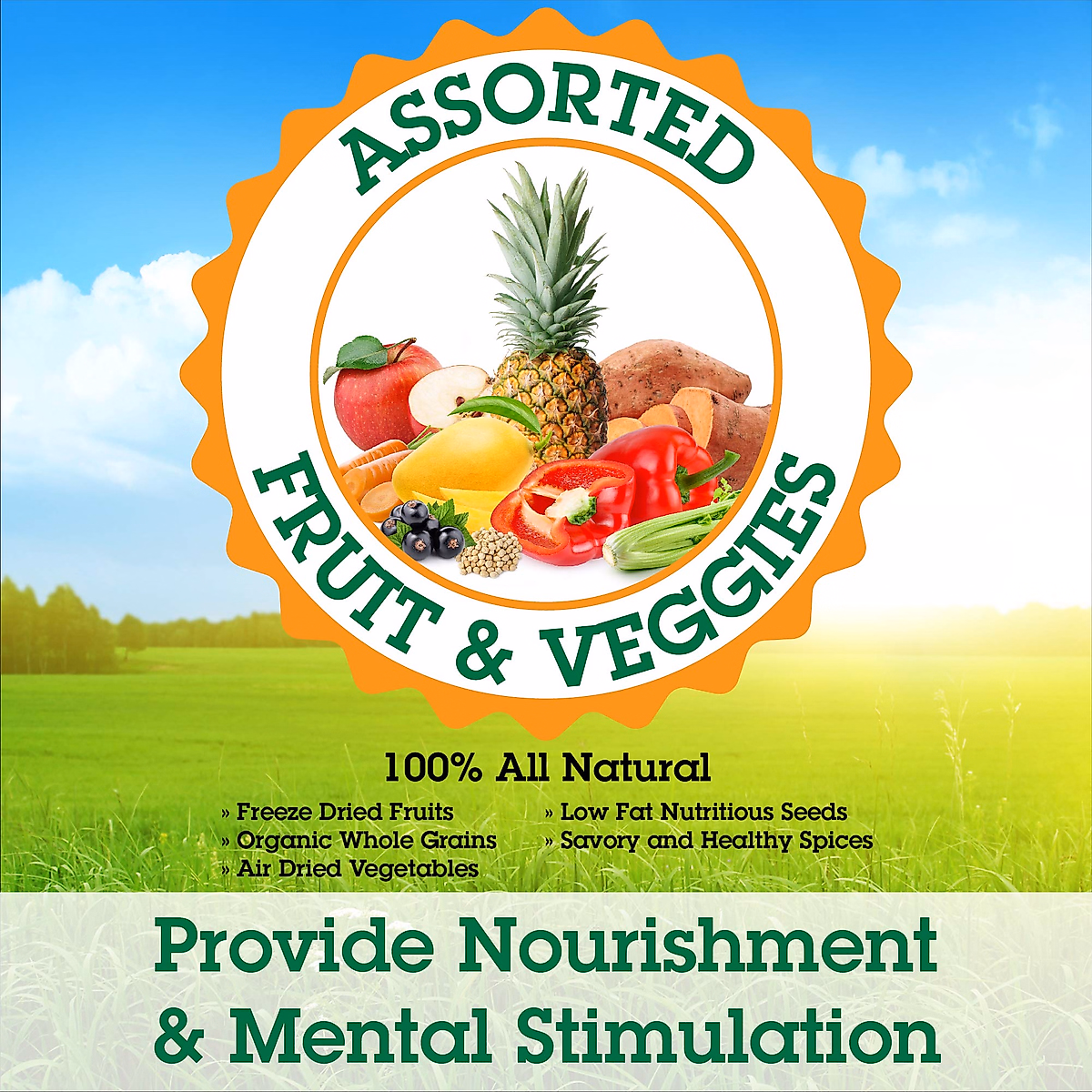 Bird Street Bistro Parrot Food - Parakeet Food - Cockatiel Food - Bird Food - Cooks in 3-15 min with Natural & Organic Grains - Legumes - Non-GMO Fruits, Vegetables, & Health Orientated Spices
