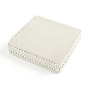 JunningGor Jewelry Set Velvet Box Necklace Earring Ring Necklace Bracelet Gift Display Case Wedding Jewelry Storage Holder (Beige)