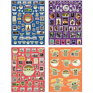 Innovative Designs Star Wars Mandalorian Baby Yoda Mega Art Set for Kids with Stickers for Painting + Coloring