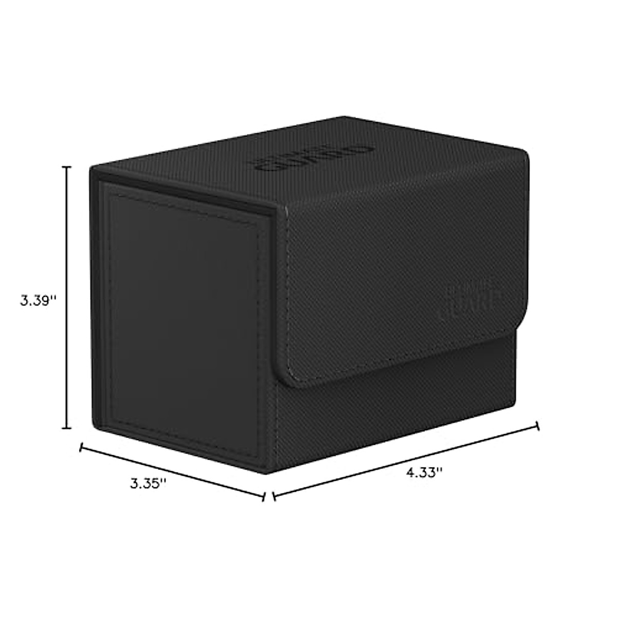 Ultimate Guard Sidewinder 80+, Deck Box for 80 Double-Sleeved TCG Cards, Black, Magnetic Closure & Microfiber Inner Lining for Secure Storage