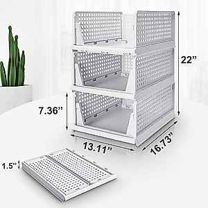 Homde Closet Organizer Bundle: 3 Pack Clothes Organizer and 2 Pack Storage Boxes