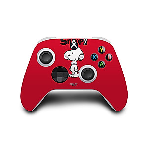 Head Case Designs Officially Licensed Peanuts Snoopy Character Graphics Vinyl Sticker Gaming Skin Decal Cover Compatible With Xbox Series S Console and Controller Bundle
