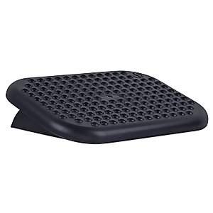 Mount-It! Ergonomic Foot Rest Under Desk | Adjustable Tilt Footrest with Textured Massage Surface | Work Footstool Under Office Desk Foot Support - Black