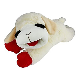 Multipet INTERNATIONAL 843140 Lambchop Plush Squeak Toy Mini for Pets, 6-Inch, White, Small