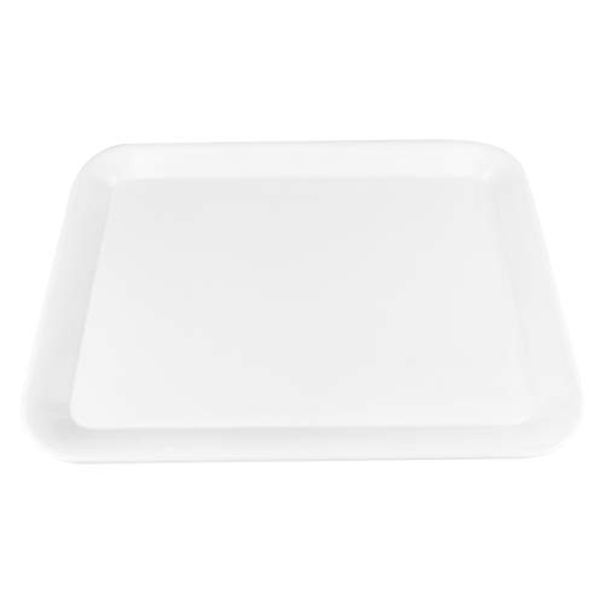 FRCOLOR Melamine Serving Tray Rectangular Platter Shatter- Proof Fruit Cake Bread Plate Appetizer Platter for Breakfast Buffets Party Supplies (White)