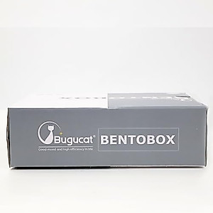 Bugucat Bento Box 45OZ, Leak-Proof Lunch Box with 6 Compartments Cutlery, Lunch Containers for Adult Food Storage Container with Leak-proof Silicone Ring Suitable for Microwave Dishwasher Pink