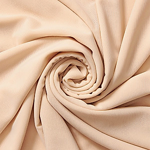 Solid Power Mesh Fabric Nylon Spandex 60" Wide Stretch Sold BTY Many Colors (Nude, 1 Yard)