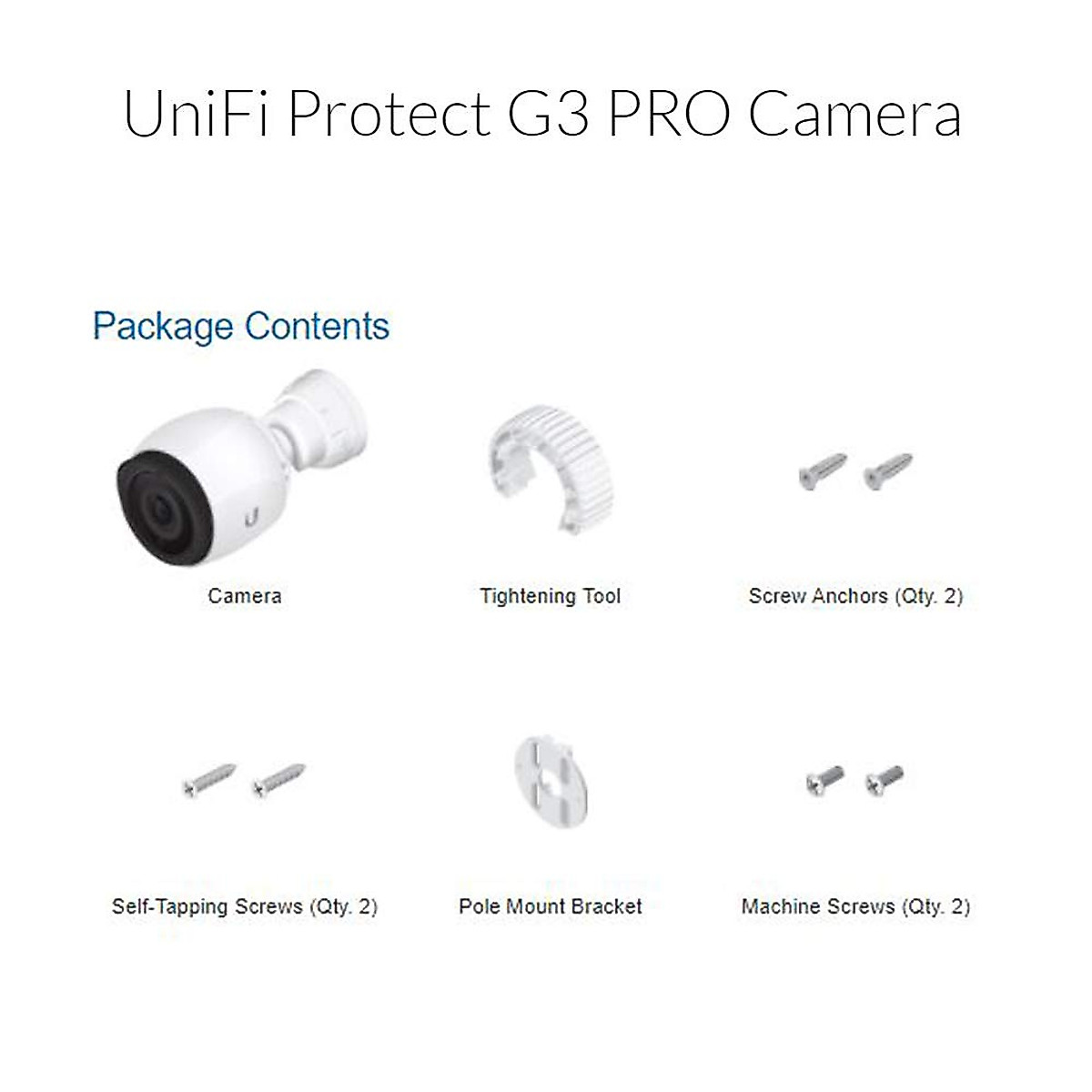 UniFi UVC-G3-PRO 1080p Outdoor Weatherproof IP Camera with 3X Optical Zoom (3-Pack)