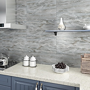 Livelynine 11-Pack 24X12 Peel and Stick Floor Tile Stickers for Kitchen