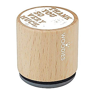 Cosco WOODIES® Thank You Themed Stamp "Thank You So Very Much", 1-3/16" Impression