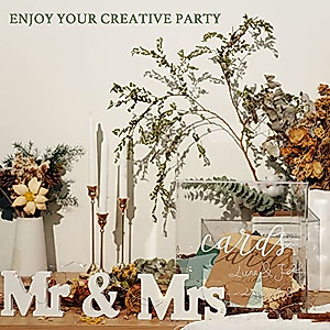 JupDec Clear Wedding Card Box Acrylic for Reception with Slot, 10" X 10" X 6" Large Advice Gift Envelope Holder, Elegant Honeymoon Fund Memory Boxes for Anniversary Baby Bridal Shower Birthday Party