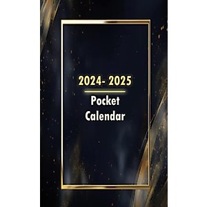 2024-2025 Pocket Calendar: Purse Size 4 x 6.5 - 2 Years Monthly Planner for Purse / from January 2024 to December 2025: each month/ 2 pages – ... Contacts, Pasword Log, Holiday ... and more