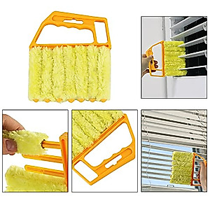 8 Pcs Hand-held Groove Gap Cleaning Tools - Door Window Track Crevice Cleaning Brushes Blind Cleaner Duster, Window Magic Cleaning Brush for Shower Door, Car Vents, Air Conditioner, Keyboard, Shutter