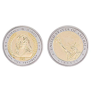 Commemorative Presidential Medal Coin Set | 2 Coin Set | Presidential Commemorative Coin | Joe Biden and Kamala Harris Coins | Velvet Presentation Box