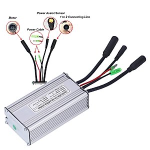 Electric Bike Conversion Kit, Lithium Battery Conversion Kit 36V 48V 22A Controller with LED 880 Display 1 to 2 Connecting Line Kit for 500W Motor