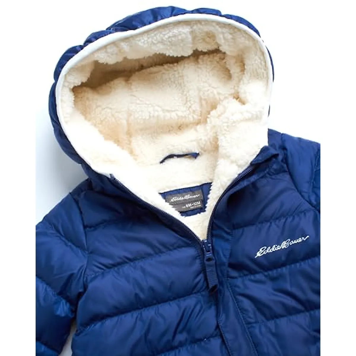 Eddie Bauer Infants' Snowsuit - Heavyweight Quilted Bodysuit - Outerwear Footed Jumpsuit Coveralls for Baby Boys/Girls, 0-18M, Size 3-6 Months, Navy Blue