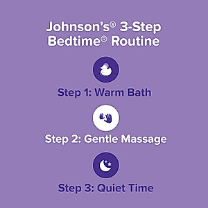Johnson's Baby Bedtime Moisturizing Body Cream, Relaxing Aromas, Night Time Baby Massage Cream for Dry Skin Relief, Hypoallergenic, No Parabens, Phthalates or Dyes, 8 fl. oz