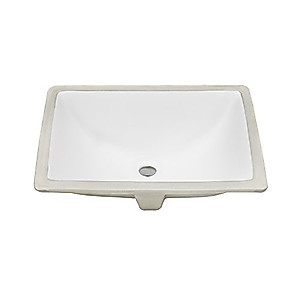 Ticor 20-1/2" Square White Porcelain Undermount Bathroom Vanity Sink Ceramic NEW
