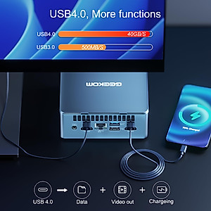 GEEKOM Mini PC Mini IT13, 13th Gen Intel i5-13500H NUC13 Mini Computers(12 Cores,16 Threads) 16GB DDR4/512GB PCIe Gen 4 SSD Windows 11 Pro Desktop PC Support Wi-Fi 6E/Bluetooth 5.2/USB 4.0/2.5G LAN/8K