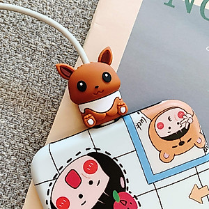 Cable Animal Bites, USB Cable Protector - Cute Kawaii Animals - for Phone Charging Cable, Compatible with iPhone and Android - 9 Pack
