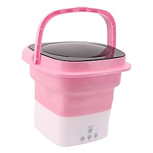 12 inch Foldable Washing Machine, Portable Underwear Washing Machine with Drain Basket, Turbine Washer for Baby Clothes, Small Washer for Apartment, Travel, Dorm, RV, Gift Choice